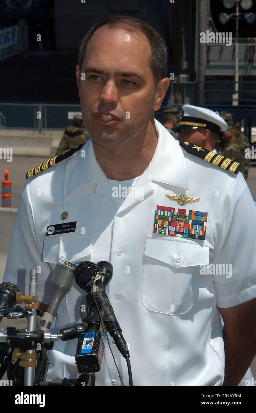 US Navy Commanding Officer, USS John F. Kennedy (CV 67), Capt. Dennis E ...