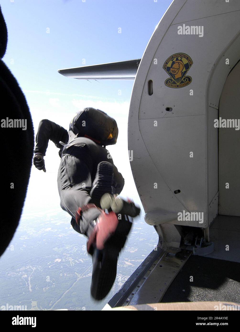 US Navy A member of the U.S. Army Parachute Team, the Golden Knights ...