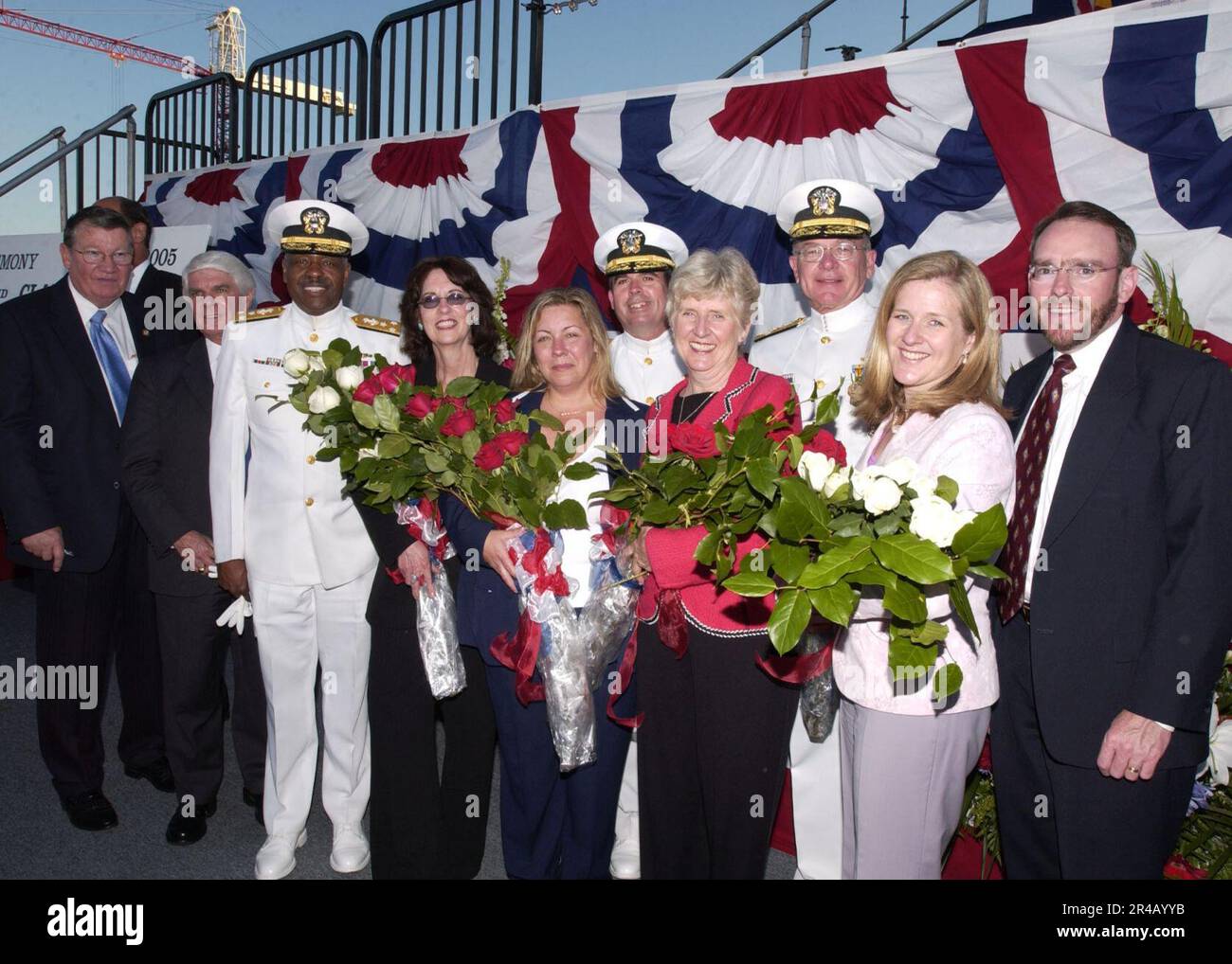 US Navy The official party for the christening ceremony of United ...