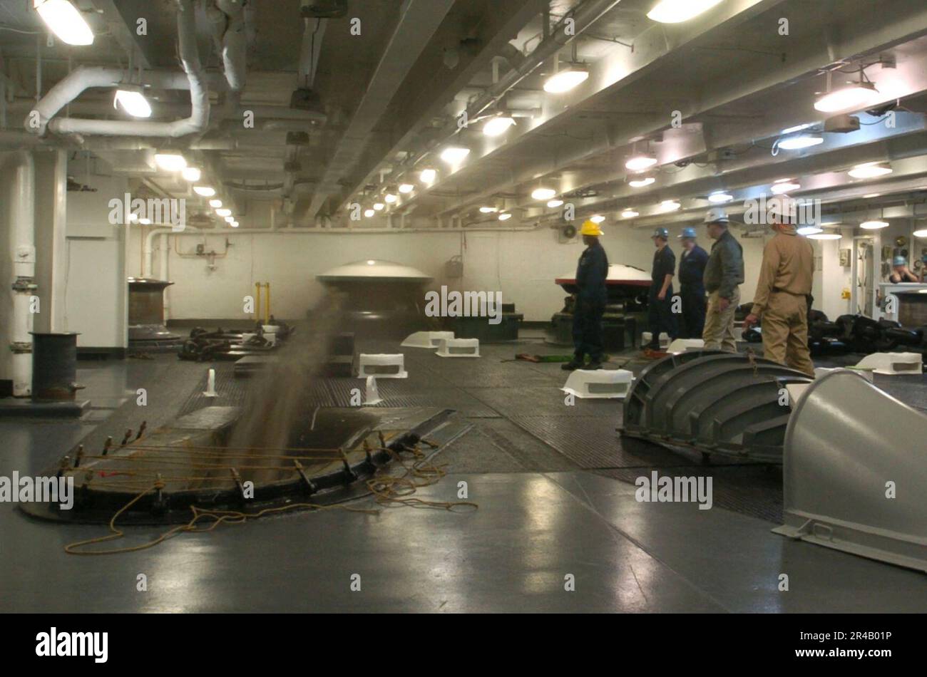 US Navy Sailors aboard the Nimitz-class aircraft carrier USS Dwight D ...