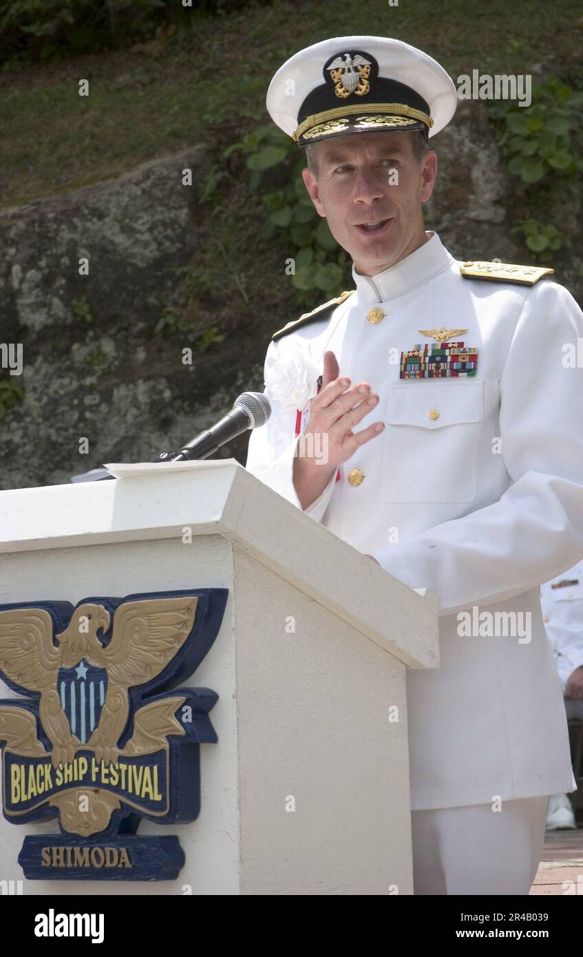 US Navy Commander Naval Forces Japan, Rear Adm. Frederic Ruehe ...