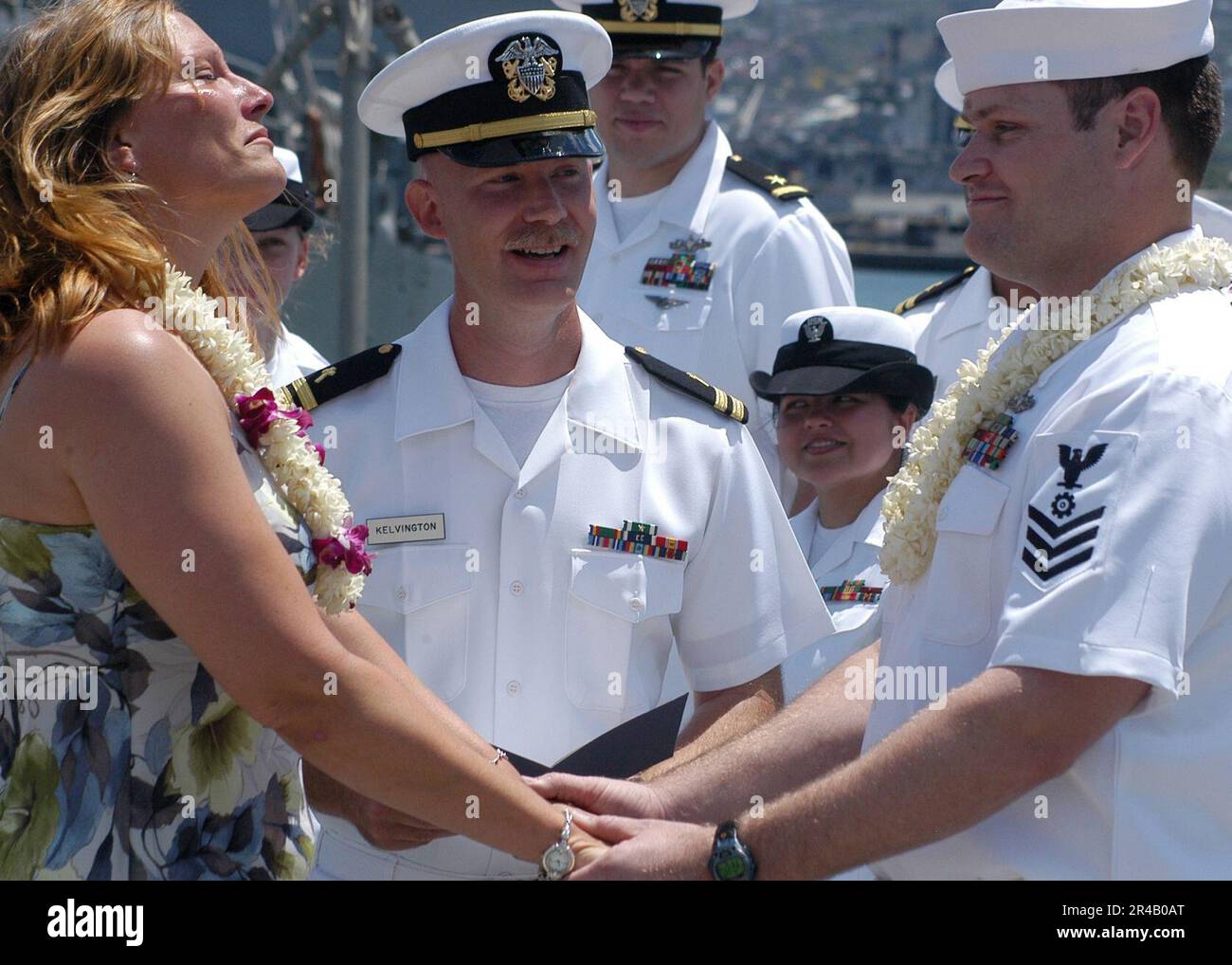 US Navy Engineman 1st Class assigned to the dock landing ship USS ...