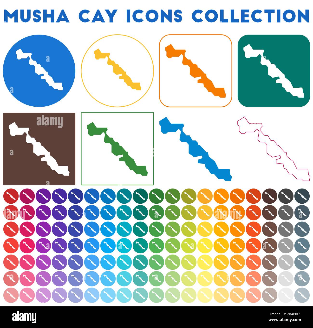 Island musha cay map hi-res stock photography and images - Alamy