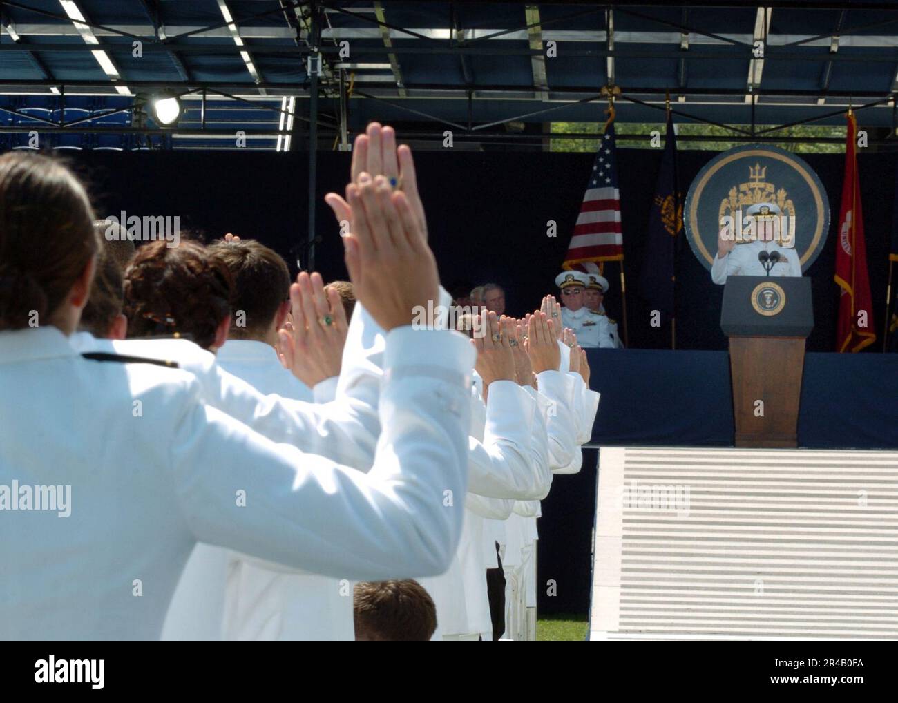 US Navy The Chief of Naval Operations, Adm. Vern Clark administrates ...