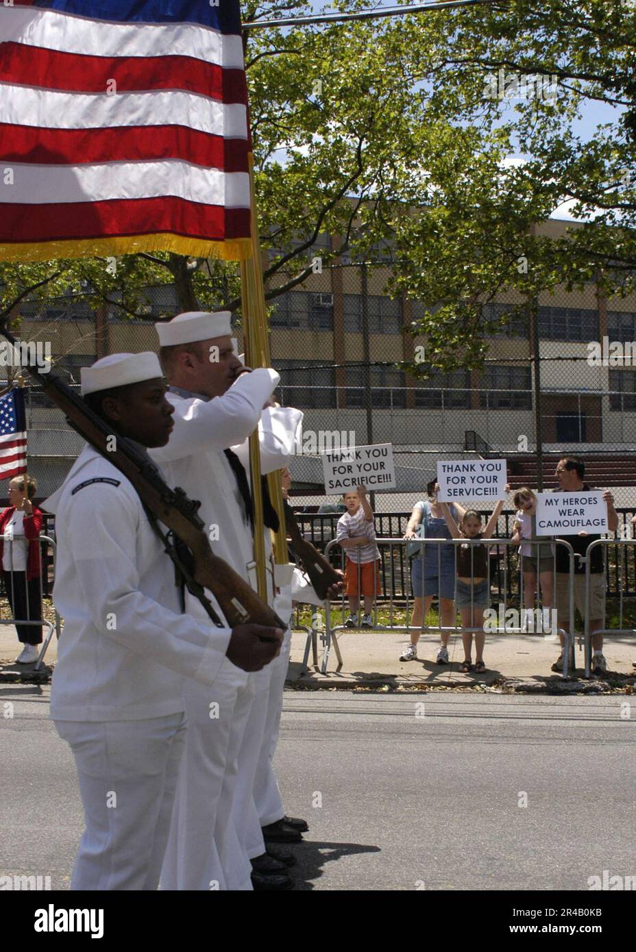 US Navy U.S. Navy Color Guard renders honors as citizens show gratitude ...