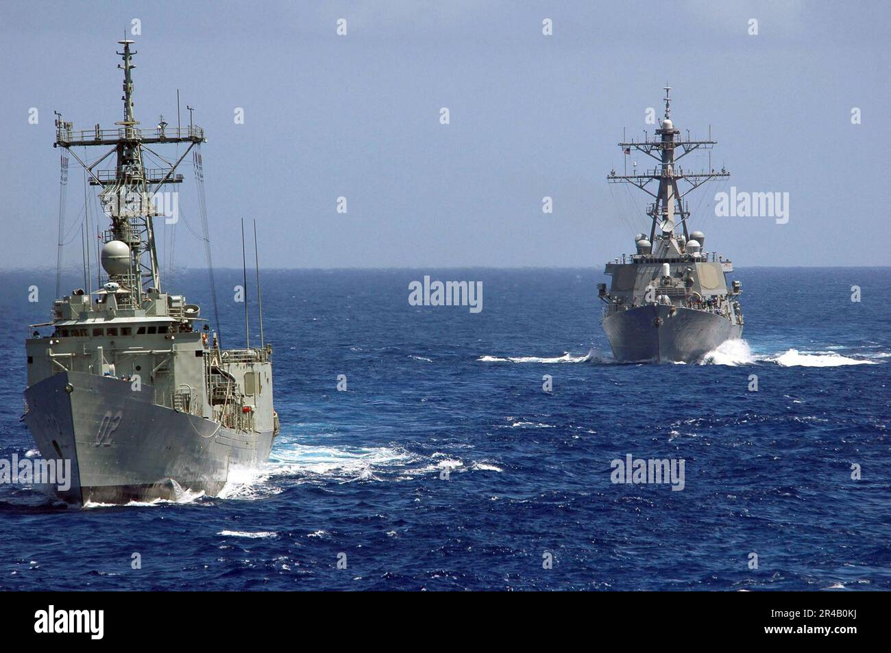 US Navy Royal Australian Navy Frigate HMAS Canberra (FFG 02) and guided ...