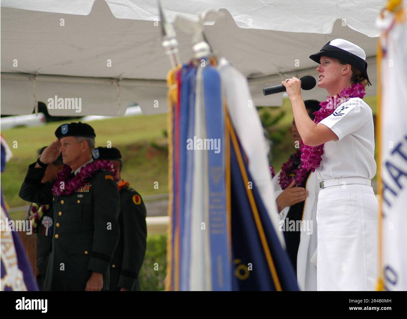 US Navy Musician's Mate 2nd Class assigned to the Pacific Fleet Band ...