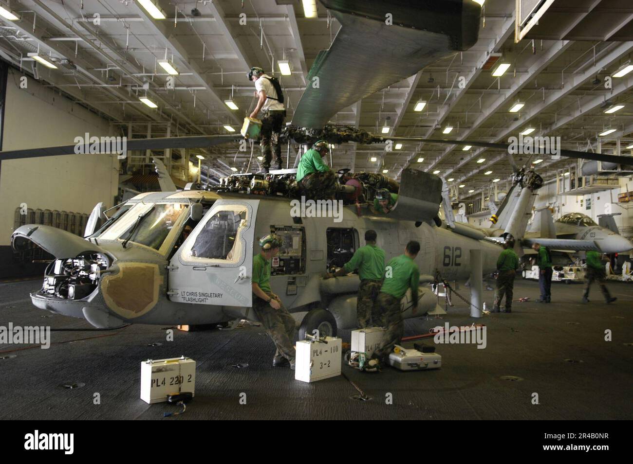 US Navy Sailors assigned to the Chargers of Helicopter Anti-Submarine ...