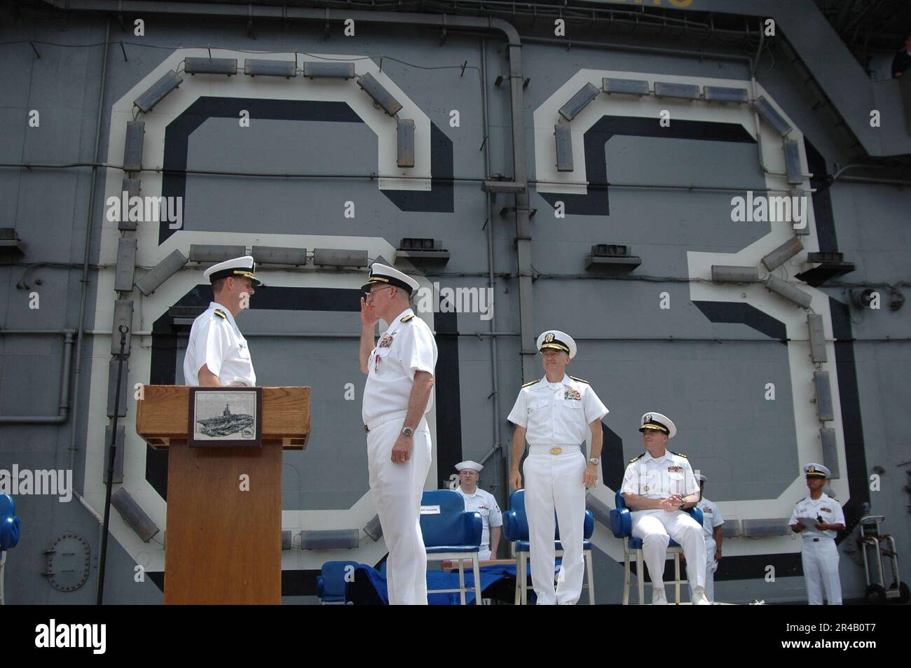 US Navy USS Kitty Hawk (CV 63) Commanding Officer, Capt. is relieved by ...