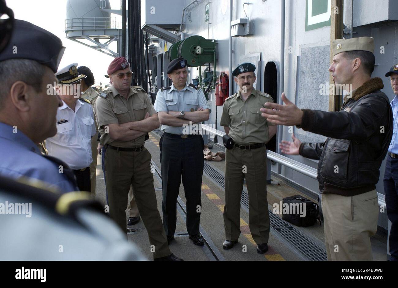 US Navy Air Boss of the amphibious assault ship USS Peleliu (LHA 5 ...