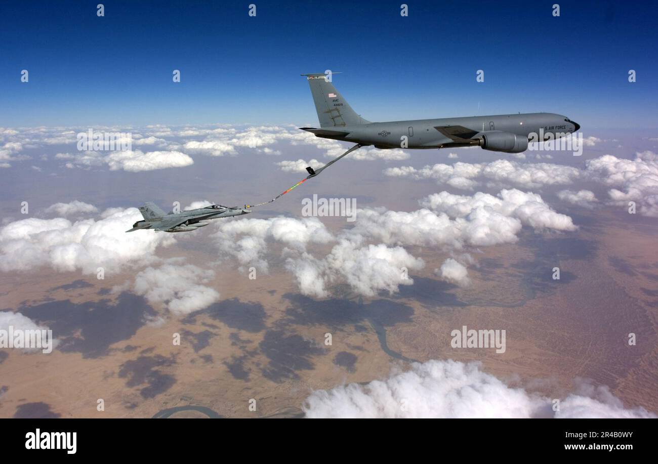 US Navy An F-A-18C Hornet conducts a operations over Iraq Stock Photo ...