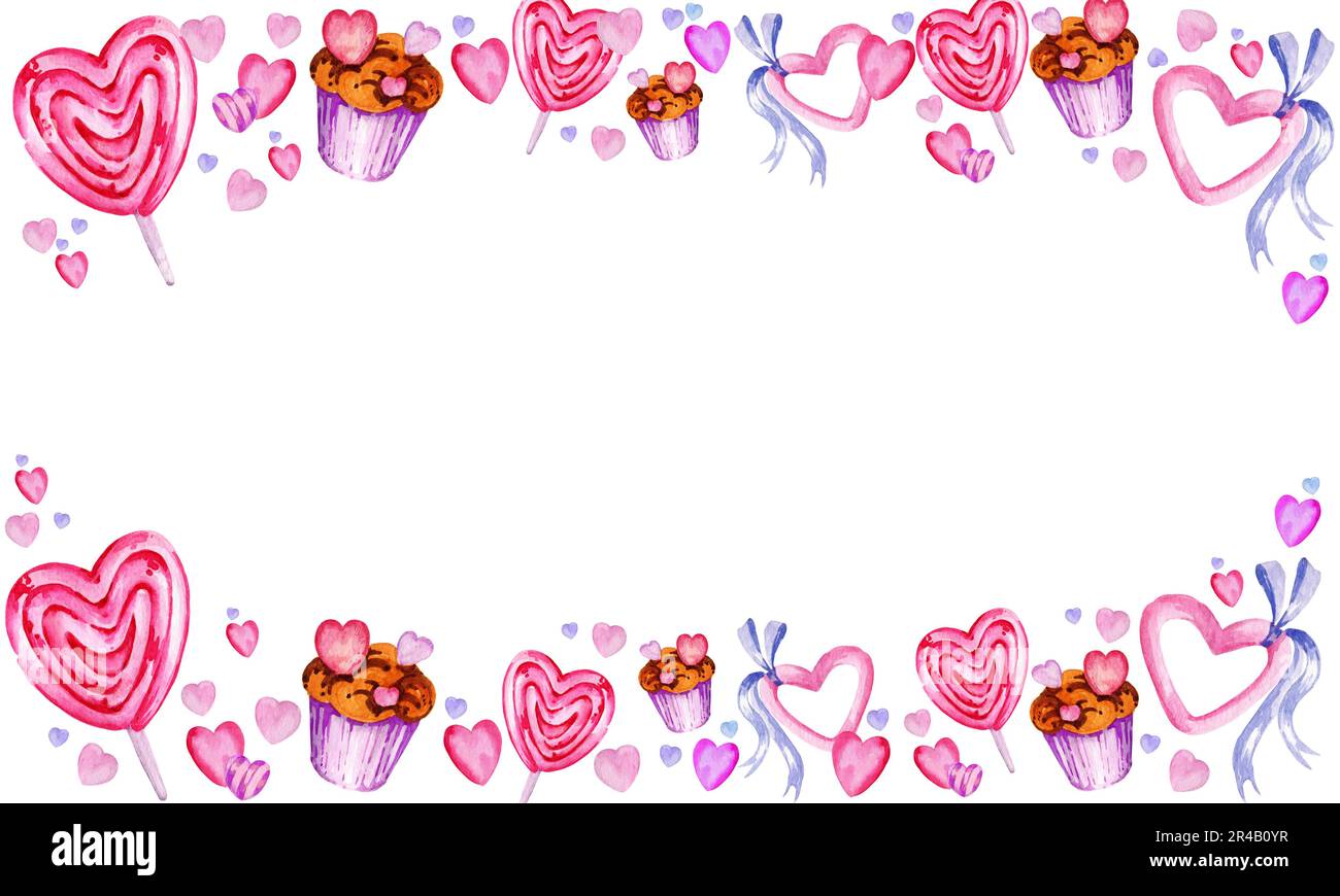 Pink Valentines Border