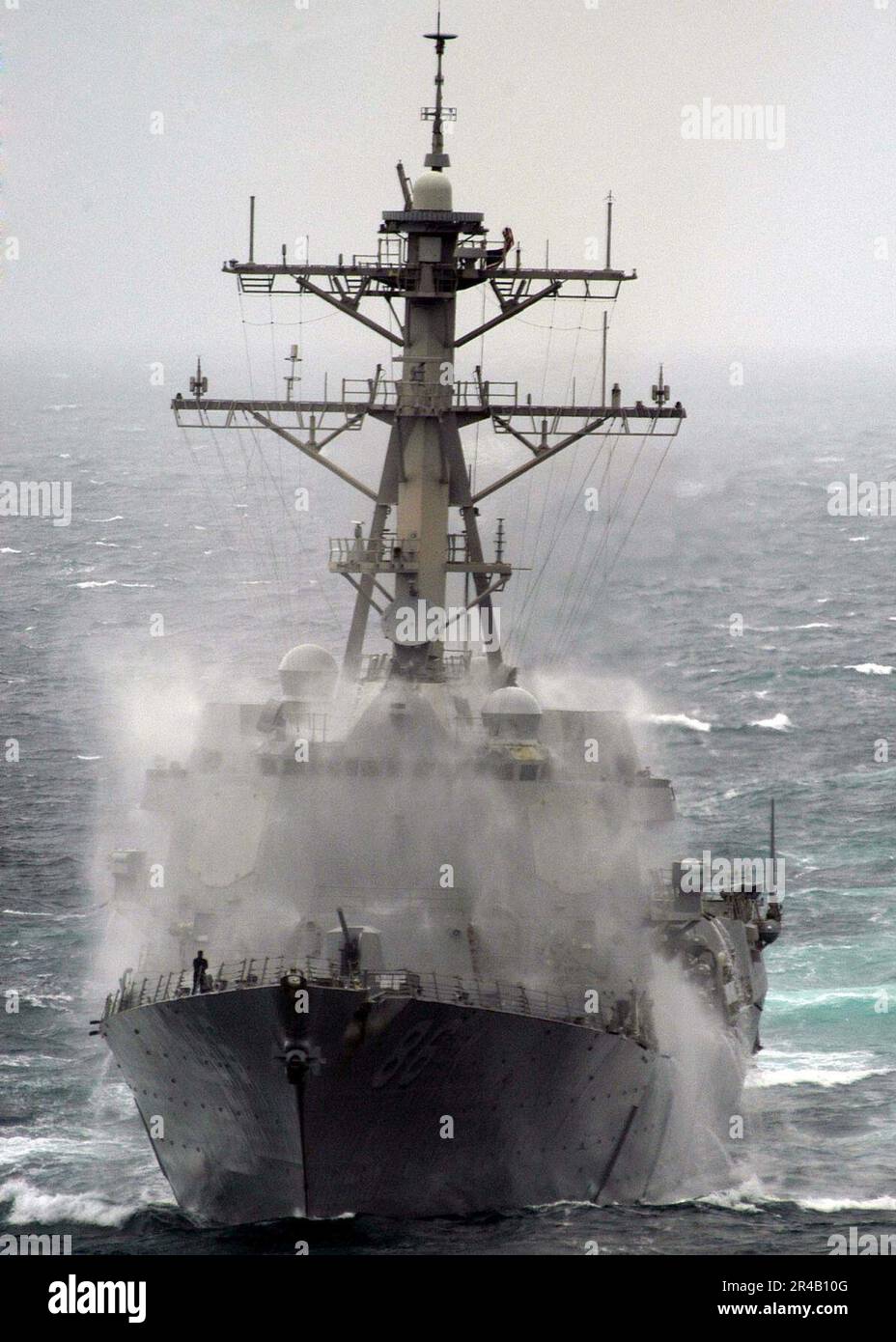 US Navy The guided missile destroyer USS Shoup (DDG 86) performs a test ...