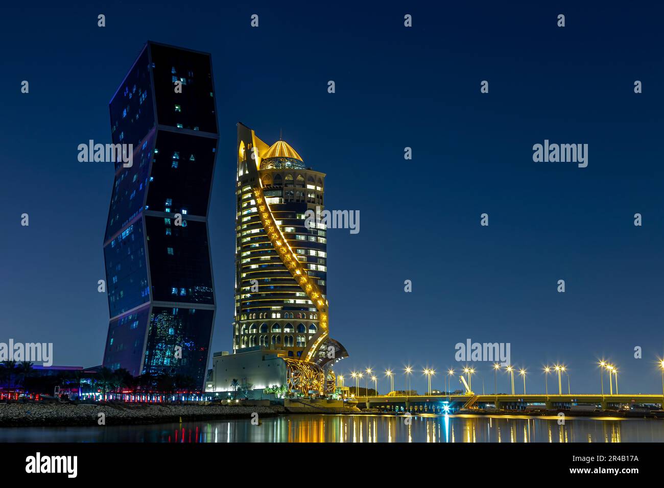 Mondrian Hotel and zig zag tower lusail Doha Qatar Stock Photo - Alamy