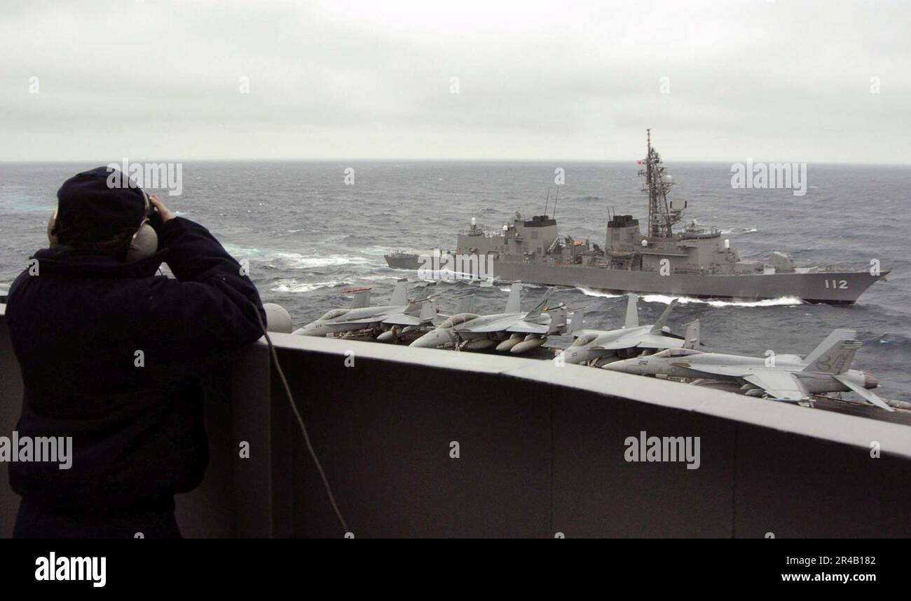 US Navy A Sailor assigned to Deck Department aboard the Nimitz-class ...