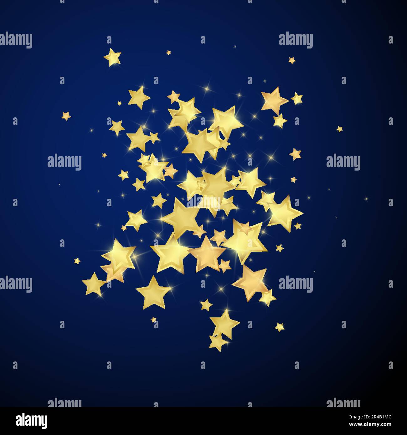 Magic stars vector overlay. Gold stars scattered around randomly ...