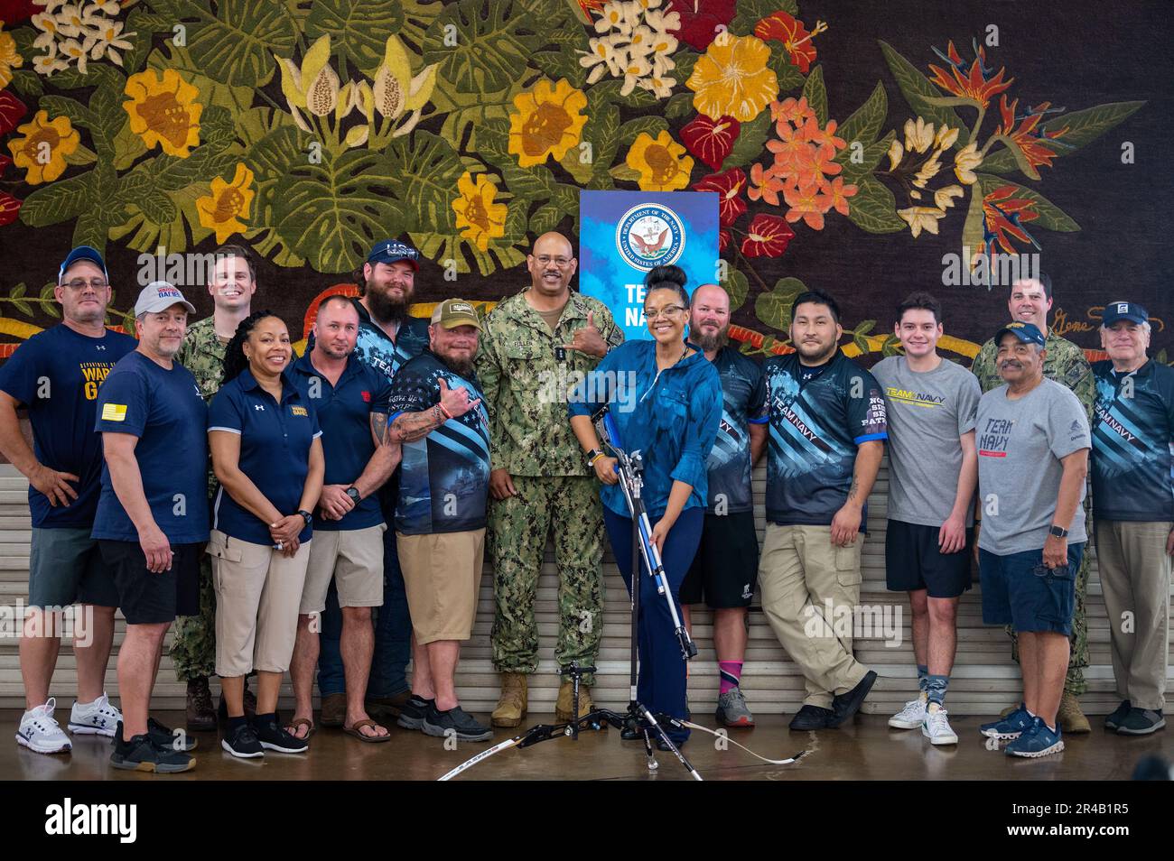 VADM John Fuller, Naval Inspector General, with the staff and coached ...