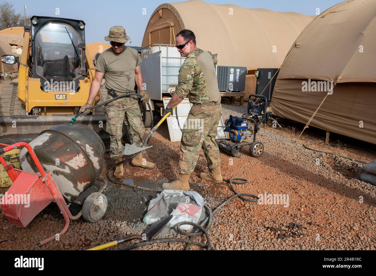 U.S. Air Force Senior Master Sgt. Kevin Lake (left) and Staff Sgt ...