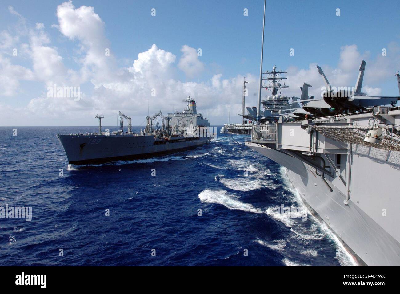 US Navy Military Sealift Command (MSC) underway replenishment oiler ...