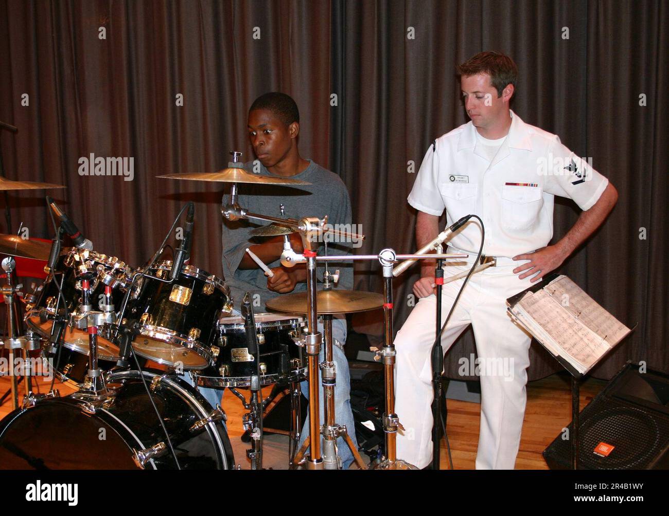 US Navy Musician 3rd Class the drummer for Rhode Island Sound, a Top-40 ...