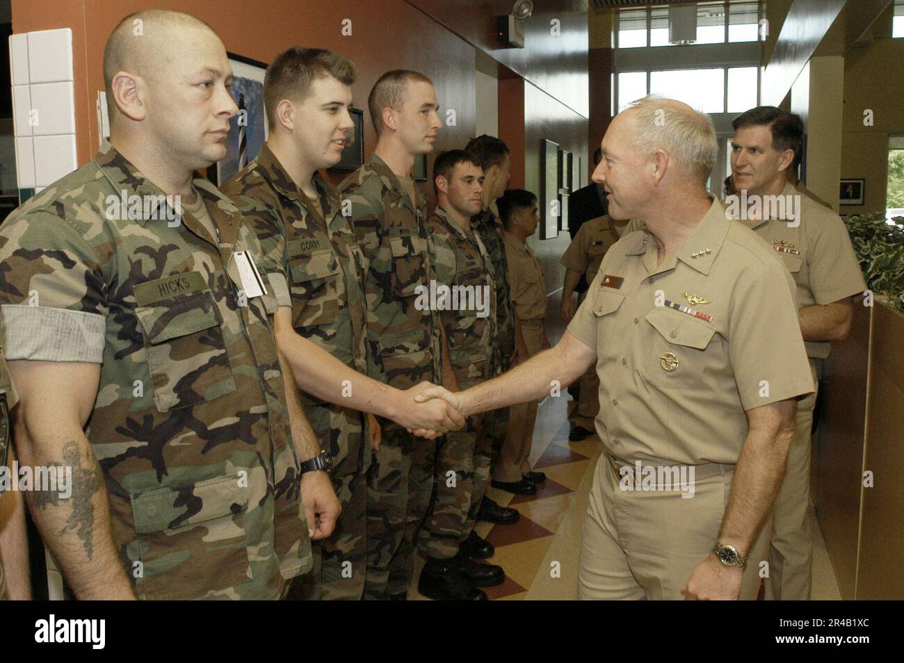 US Navy Chief Of Naval Personnel, Vice Adm. Gerald L. Hoewing meets ...