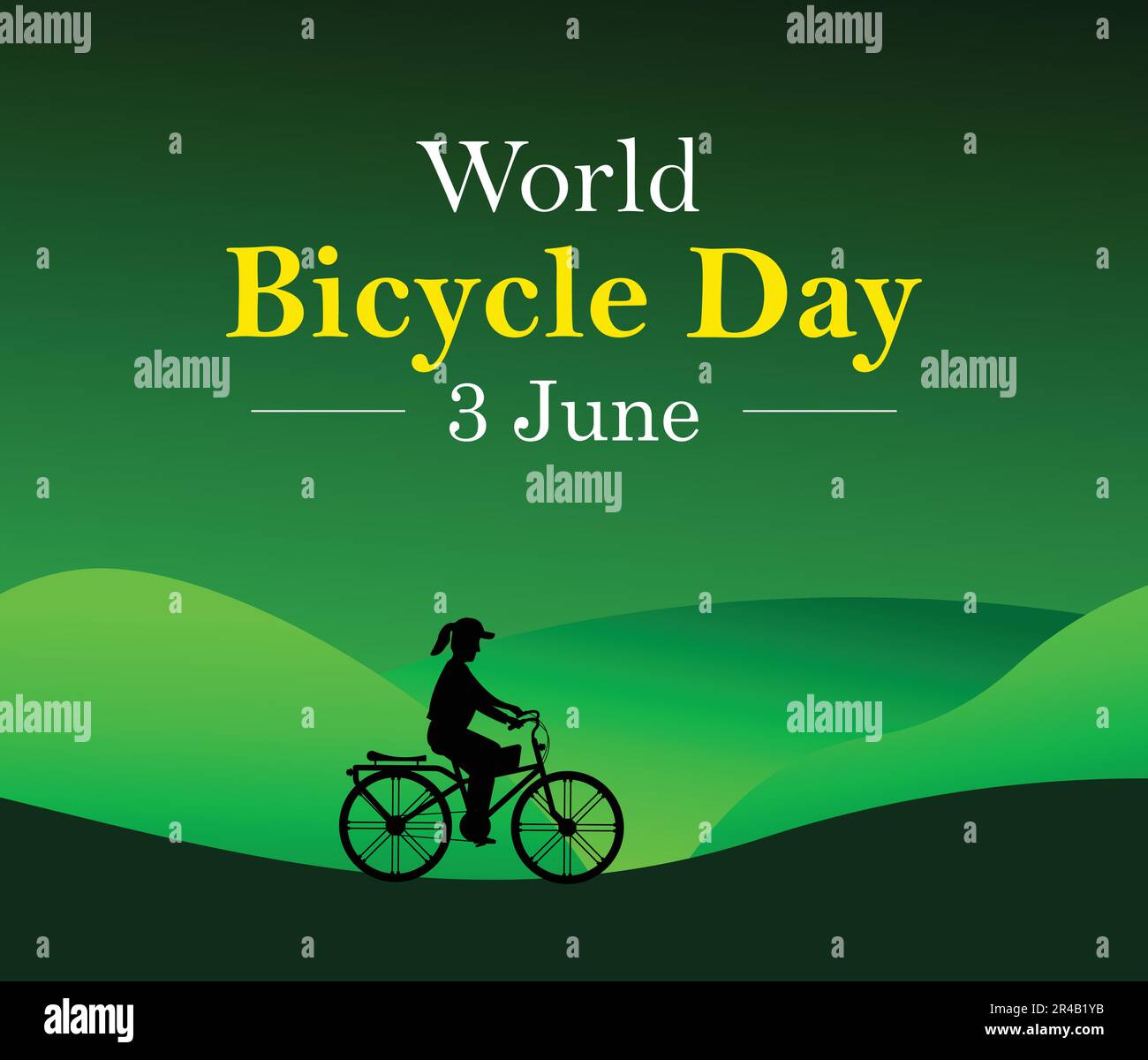 World Bicycle Day Illustration Design Stock Vector Image & Art - Alamy