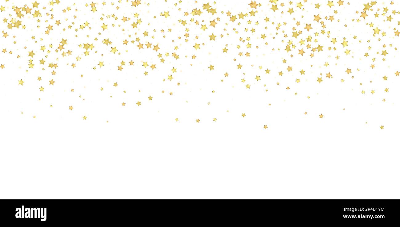 Magic stars vector overlay. Gold stars scattered around randomly ...