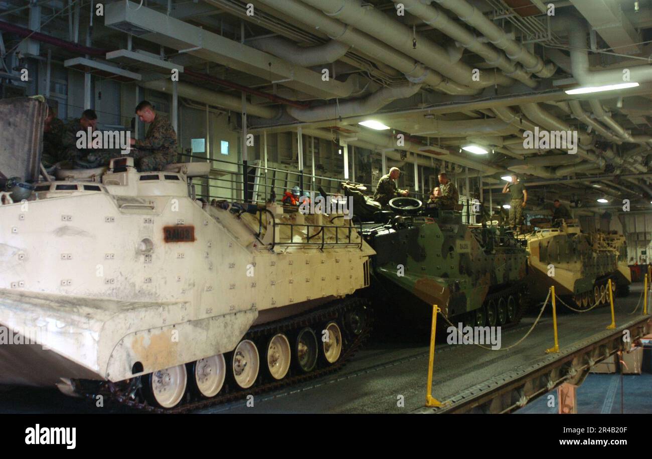 US Navy Marines assigned to the 3rd Amphibious Assault Battalion ...