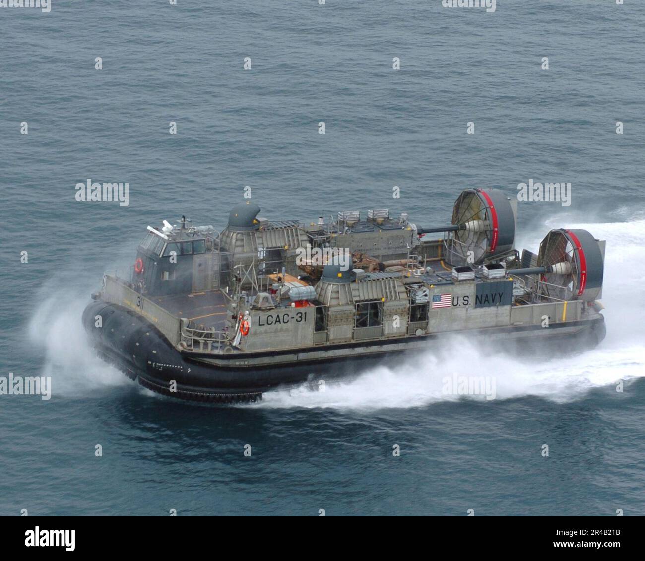 US Navy A Landing Craft Air Cushion, (LCAC) assigned to Assault Craft ...