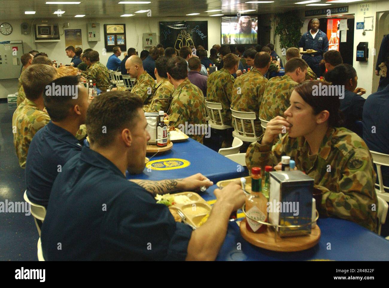 US Navy Australian service members and U.S. Navy culinary specialists ...