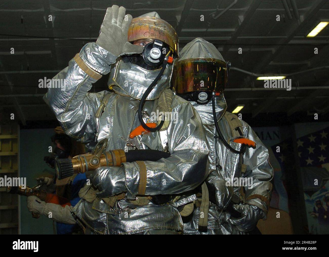 Hangar bay fire drill hi-res stock photography and images - Alamy