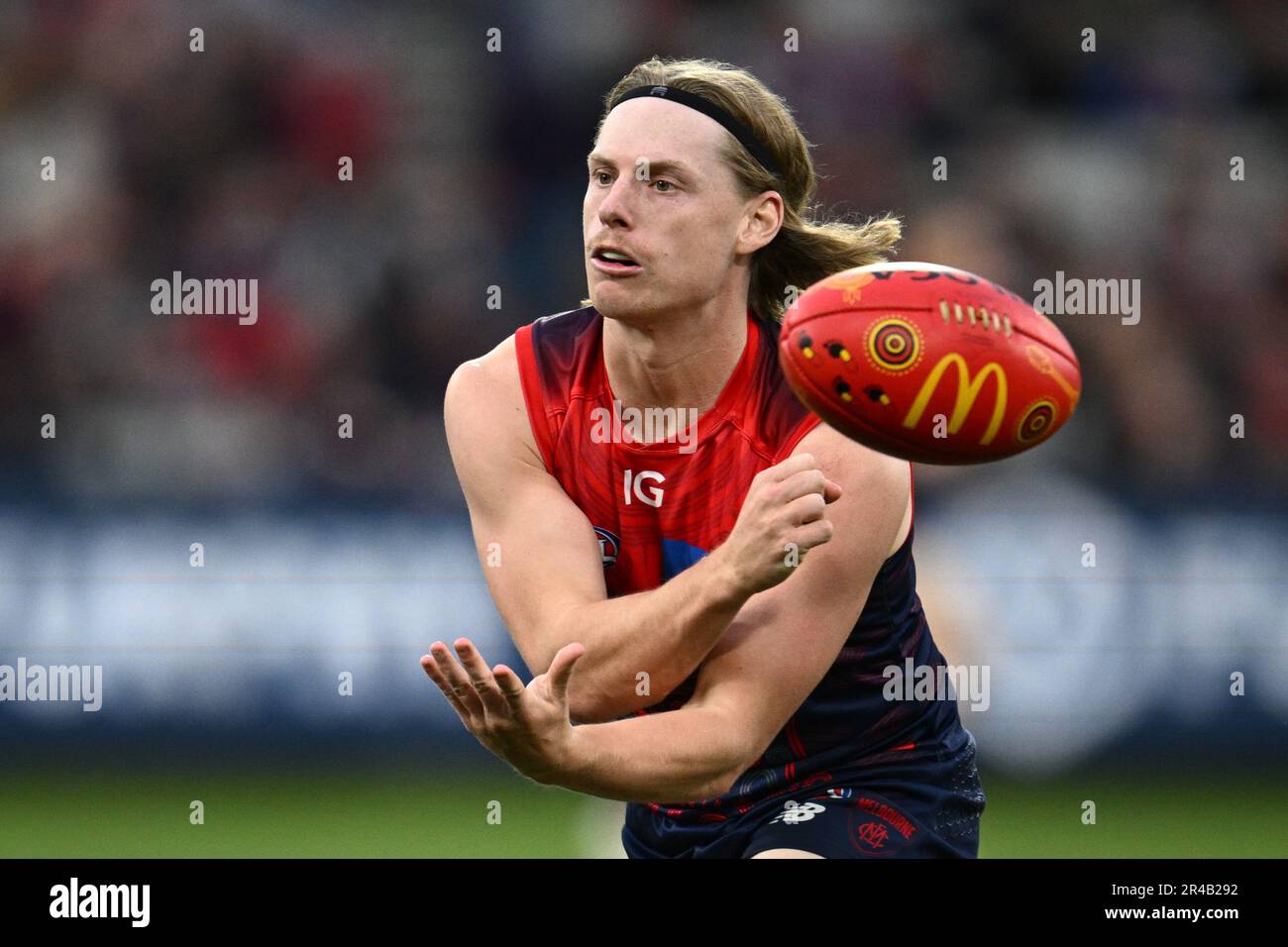 Melbourne, Australia. 27th May, 2023. Charlie Spargo of Melbourne ...