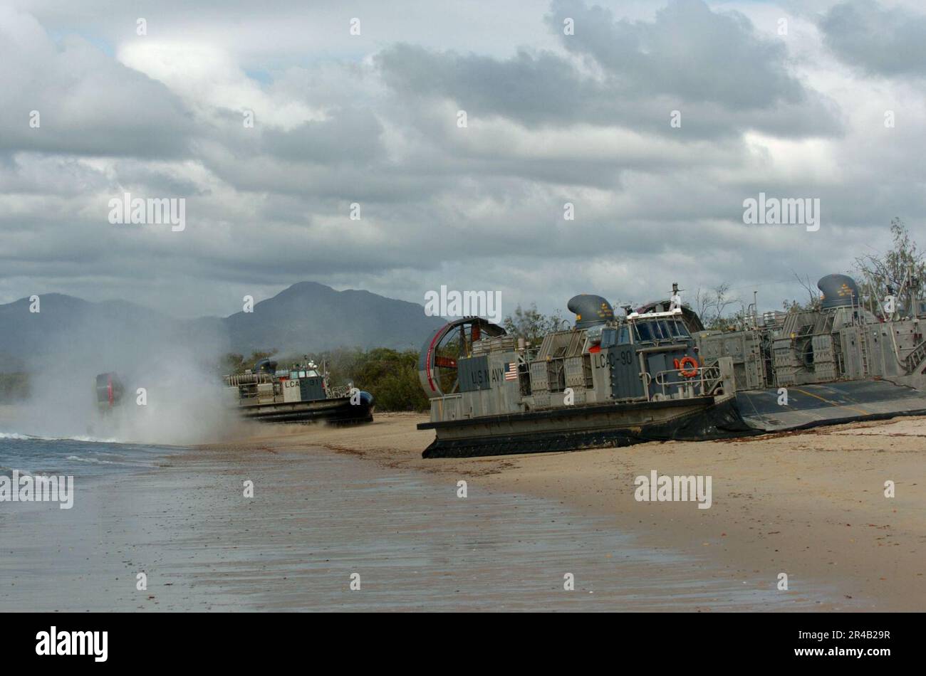 US Navy A U.S. Navy Landing Craft, Air Cushions (LCAC), assigned to ...