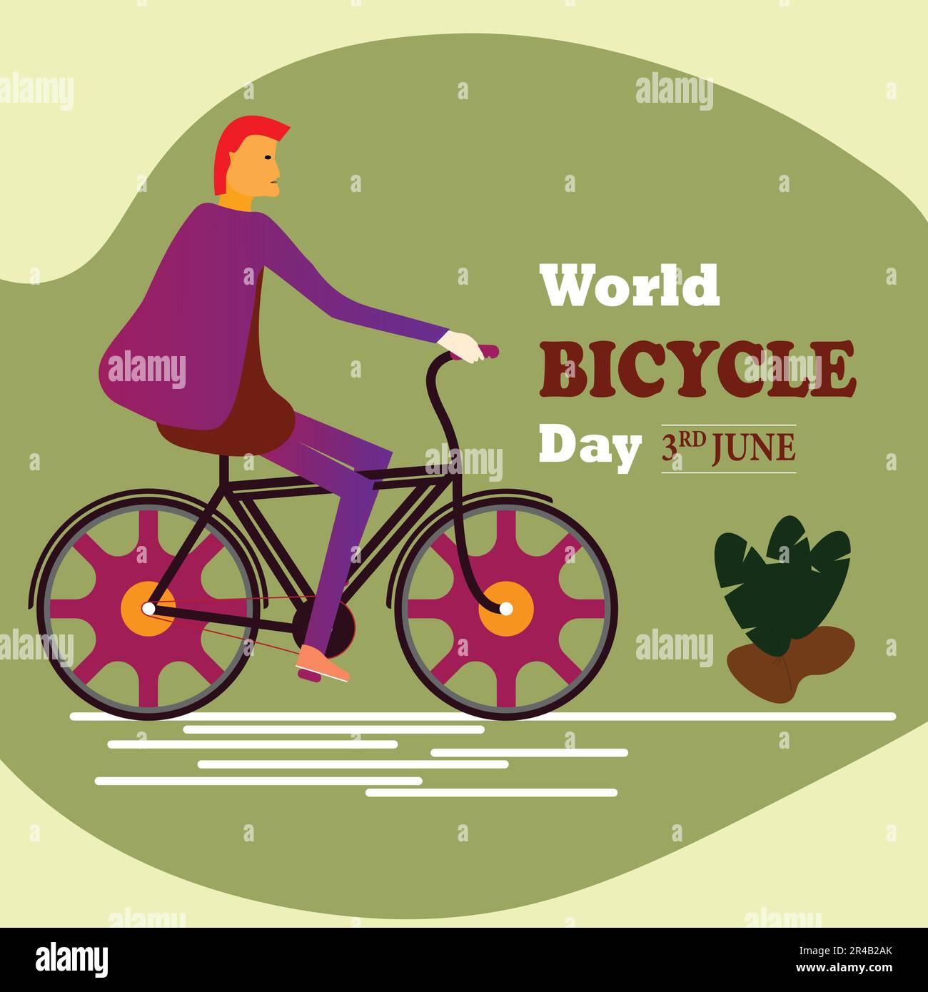 World cycling day Stock Vector Images - Alamy