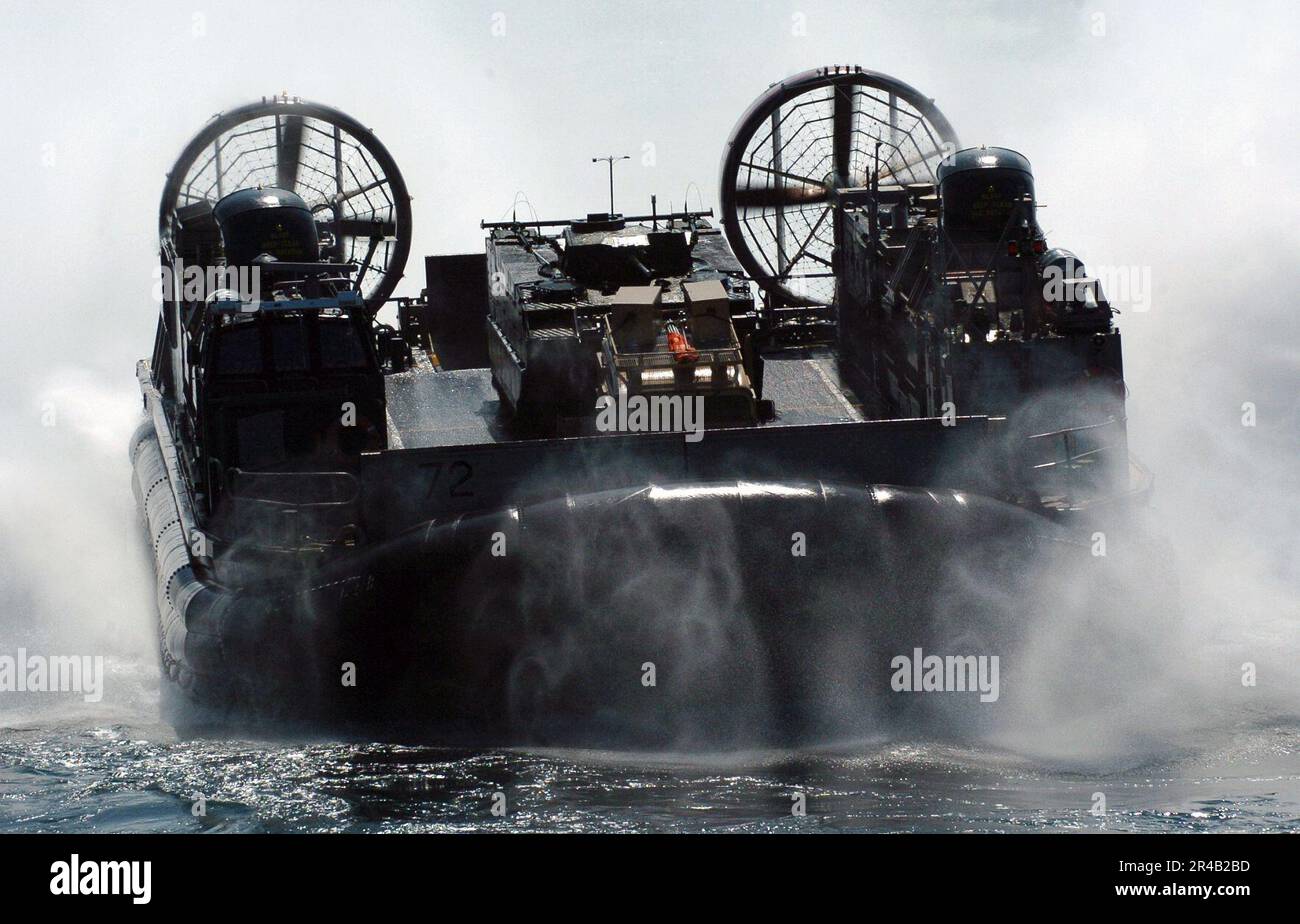 US Navy A Landing Craft, Air Cushion (LCAC), assigned to Assault Craft ...