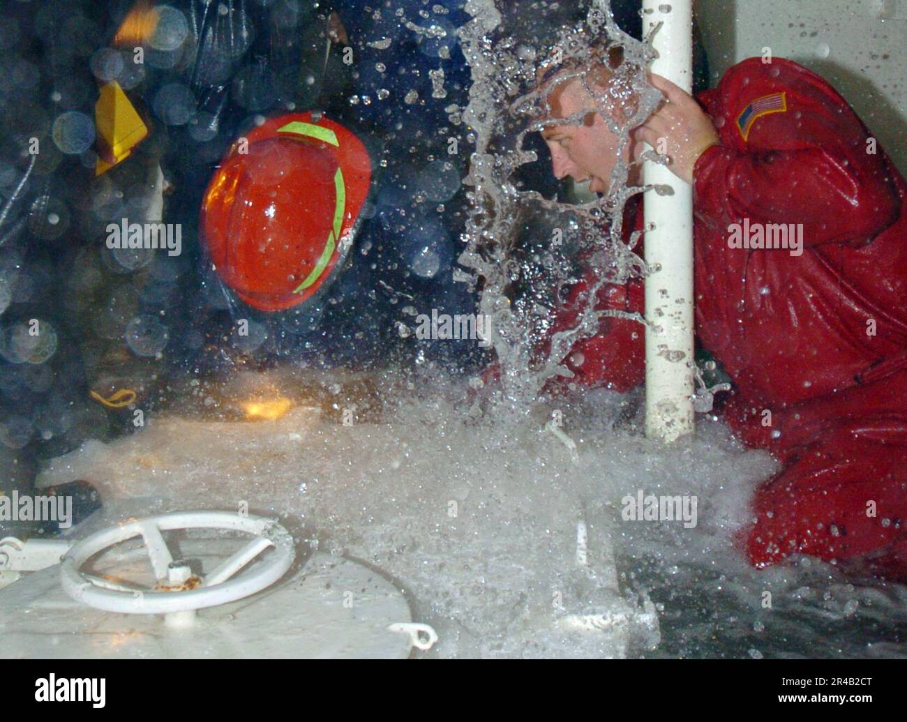 US Navy Damage Controlman 1st Class trains Japan Maritime Self Defense ...