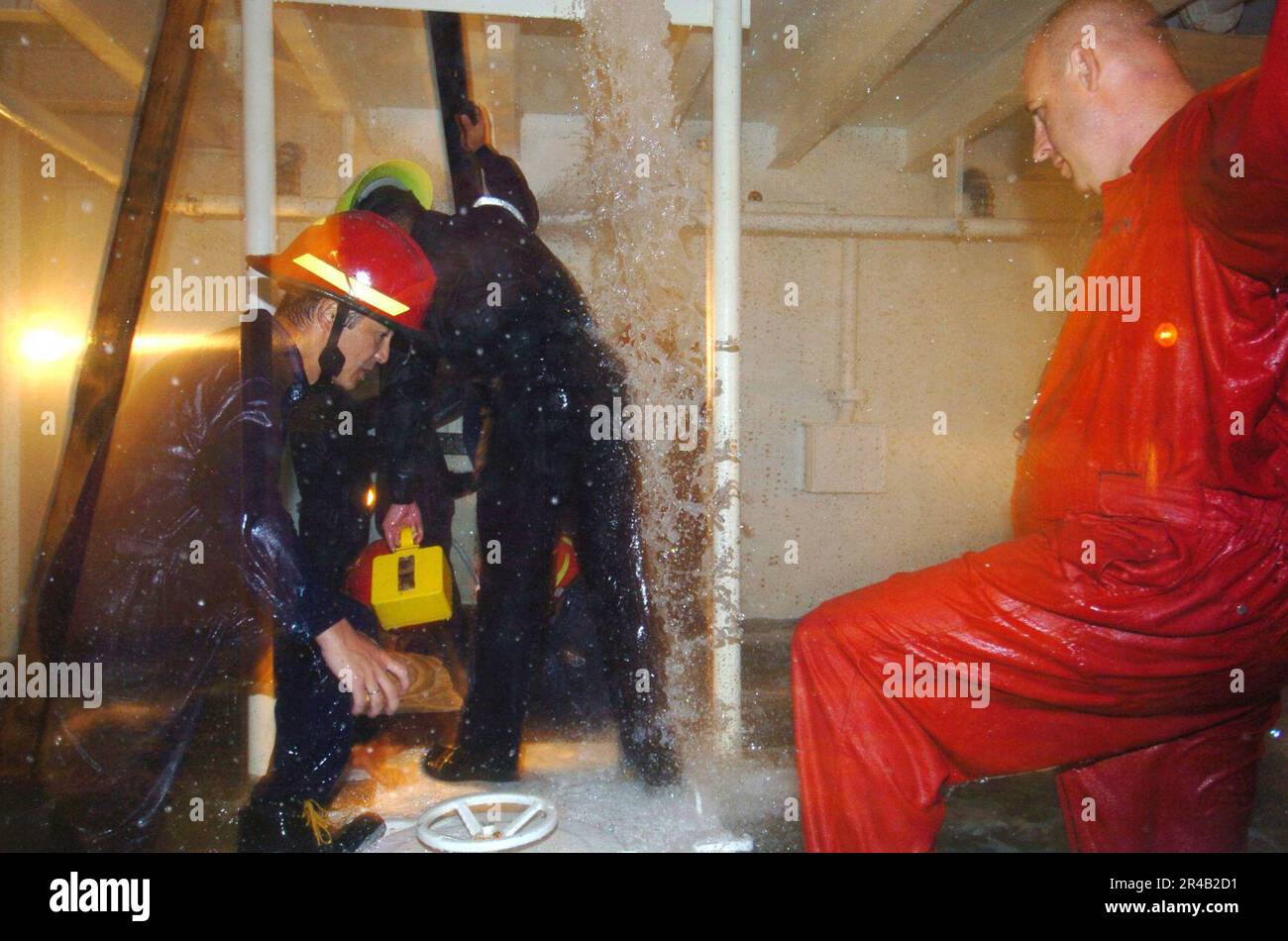 US Navy Damage Controlman 1st Class trains Japan Maritime Self Defense ...