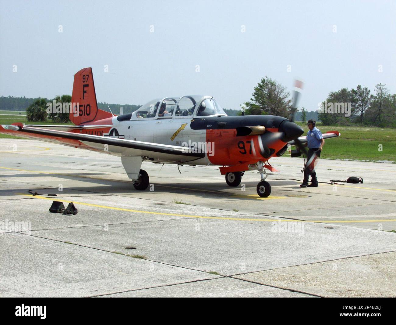 US Navy The last T-34C Turbomentor, assigned to Training Air Wing Six ...