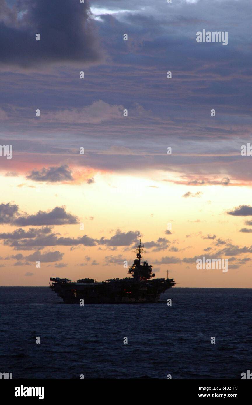 US Navy The conventionally powered aircraft carrier USS Kitty Hawk (CV ...