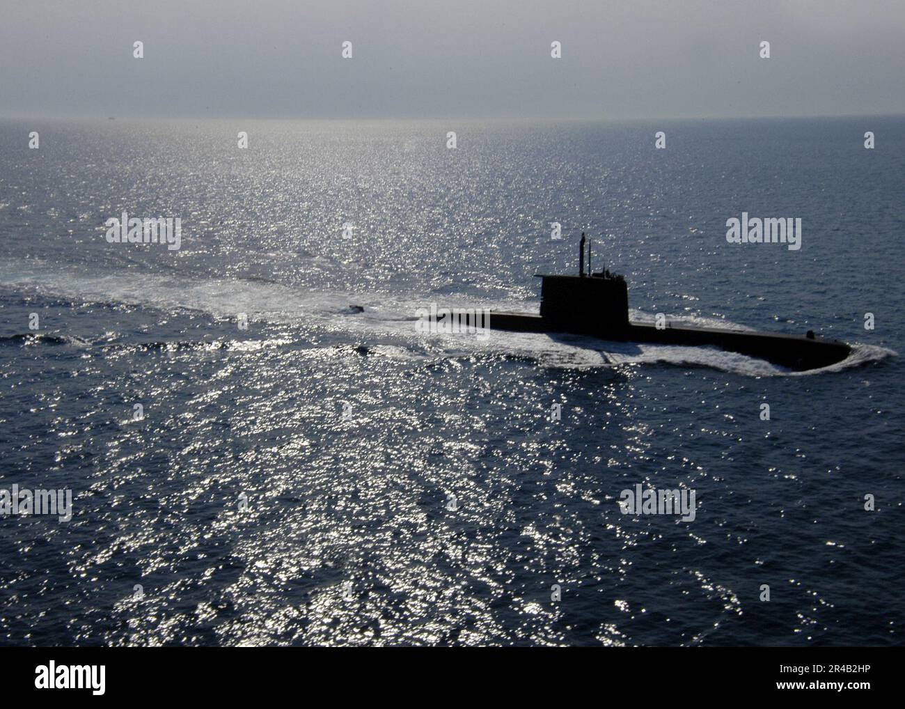 US Navy The Turkish submarine Preveze surfaces following the North ...