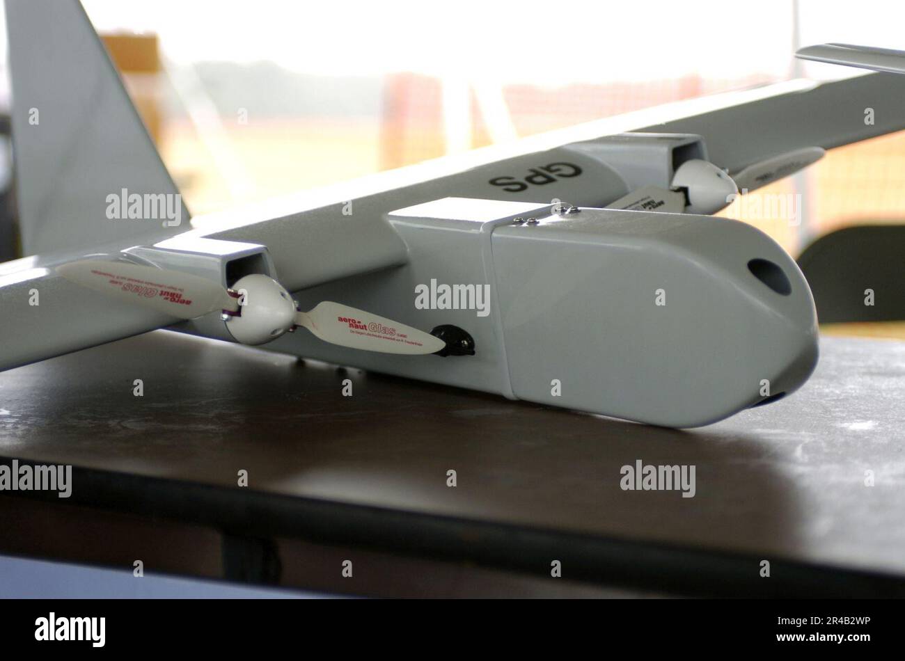 US Navy A Dragon Eye Unmanned Aerial Vehicle (UAV) on display at the ...