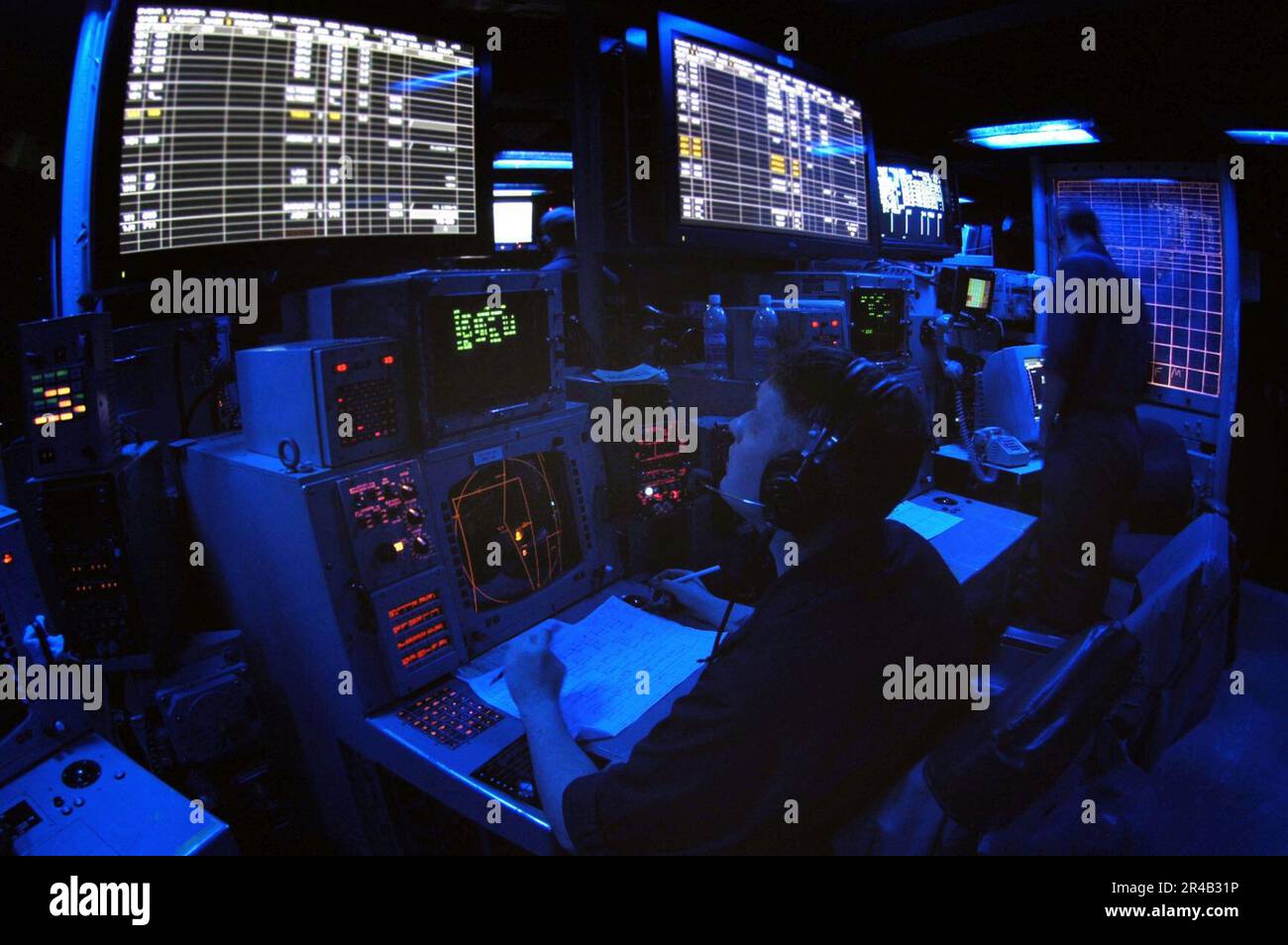 US Navy Operations Specialist 1st Class and Operations Specialist 2nd ...