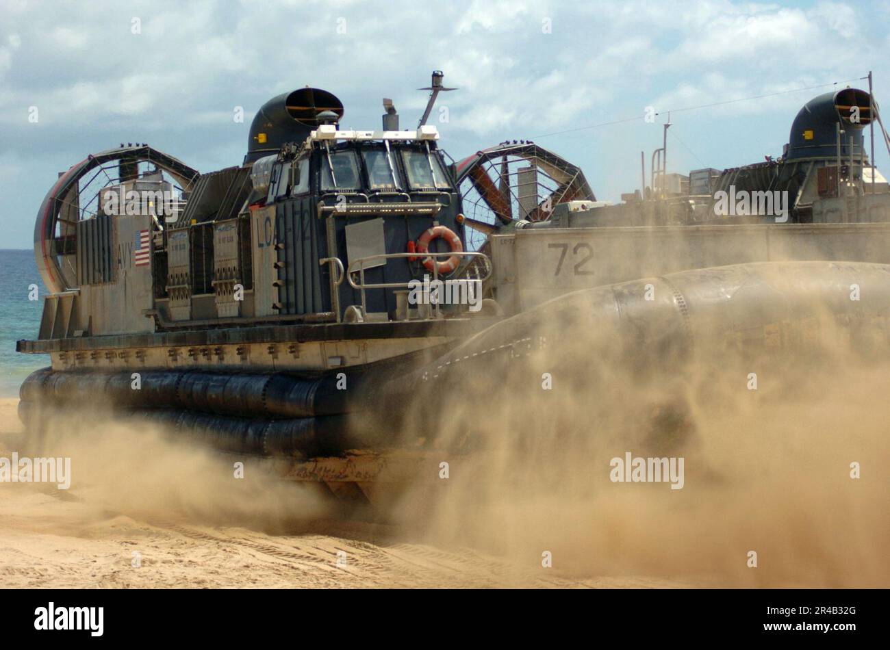 US Navy A Landing Craft, Air Cushion (LCAC), assigned to Assault Craft ...