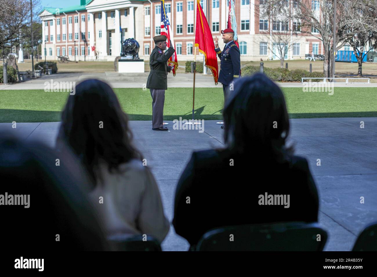 Col. Edgardo Ramirez, commander of the 14th Field Hospital, receives a ...
