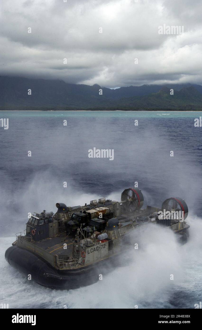 US Navy A Landing Craft, Air Cushion (LCAC), assigned to Assault Craft ...