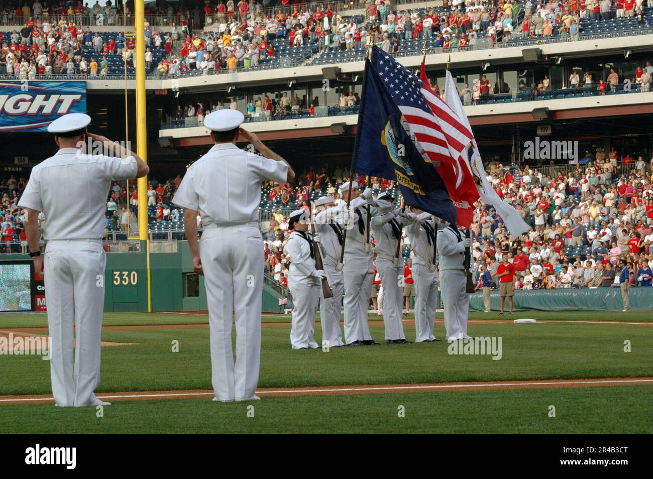 US Navy U.S. Navy color guard assigned to the Arleigh Burke-class ...