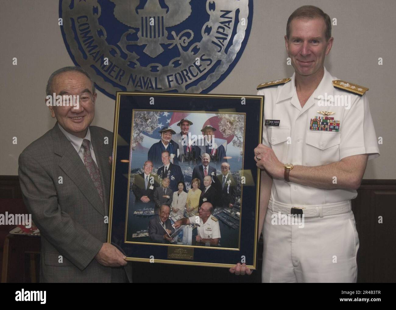 US Navy Commander, U.S. Naval Forces Japan, Rear Adm. Frederic R. Ruehe ...