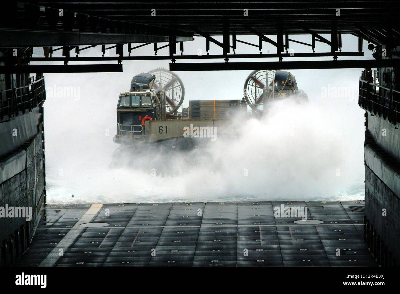 US Navy A Landing Craft, Air Cushion (LCAC), assigned to Assault Craft ...