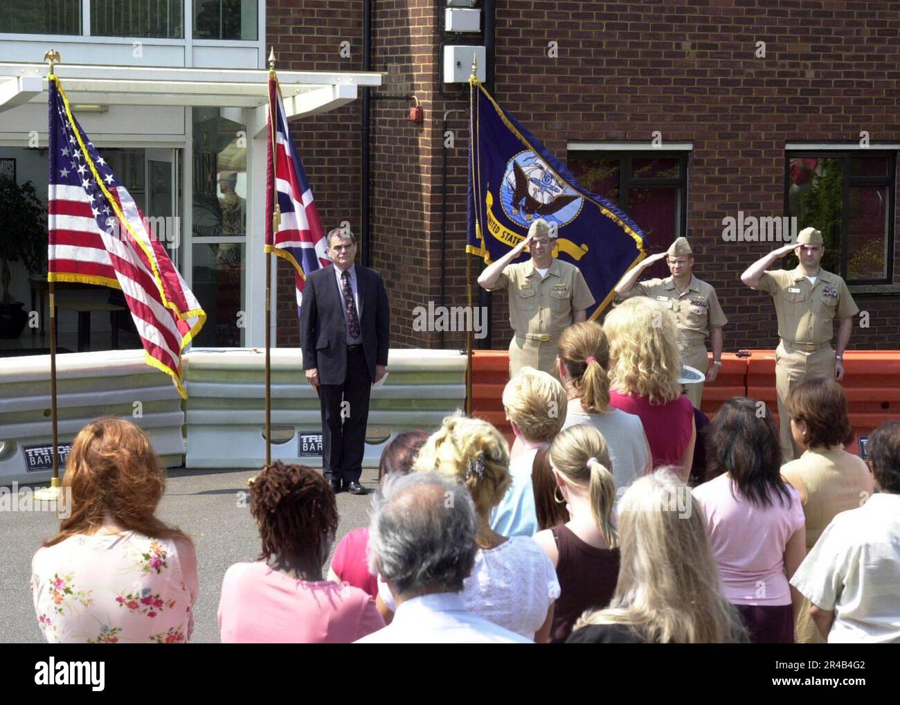 US Navy Sailors and civilians assemble for two minutes of silence in ...