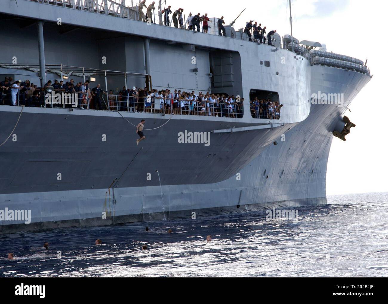 US Navy The staff and crew of the Seventh Fleet command ship USS Blue Ridge (LCC 19) enjoy the ...